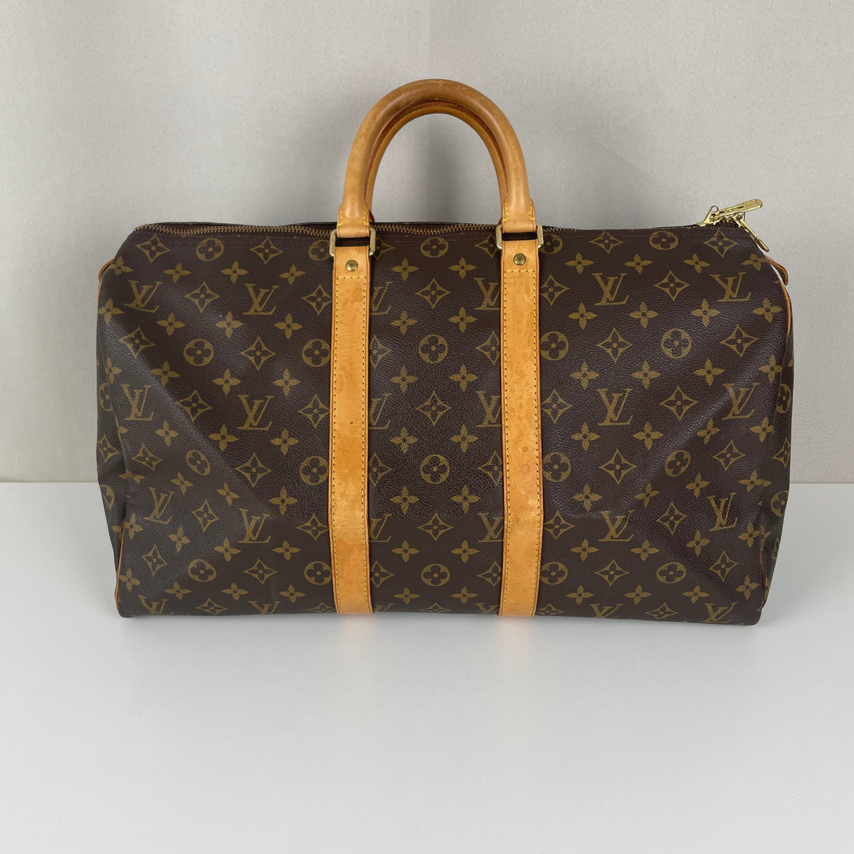Louis Vuitton keepall 45 monogram brown canvas leather - Authentic pre ...